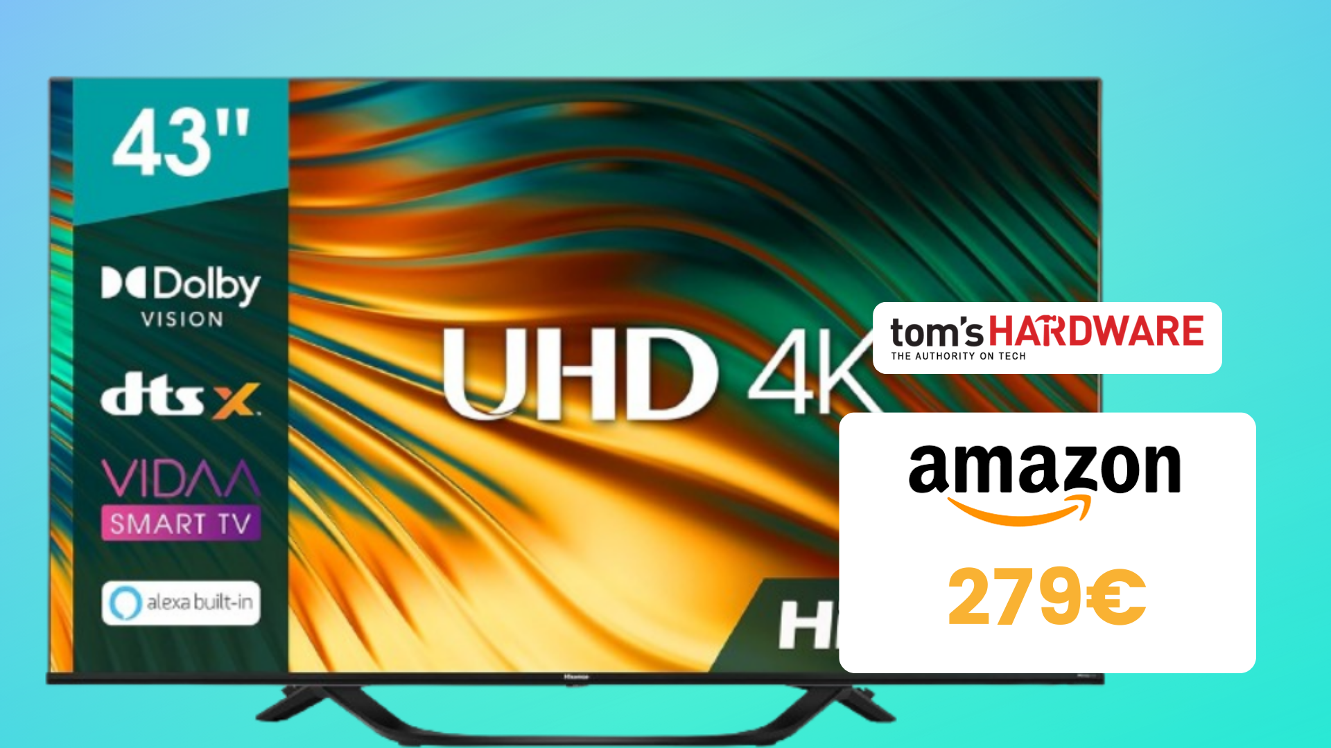Questa smart TV Hisense da 43" costa POCHISSIMO e arriva entro Natale! - Tom's Hardware