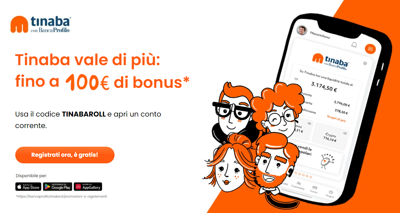 Tinaba: 100€ di bonus con l'apertura di un nuovo conto con questo ...