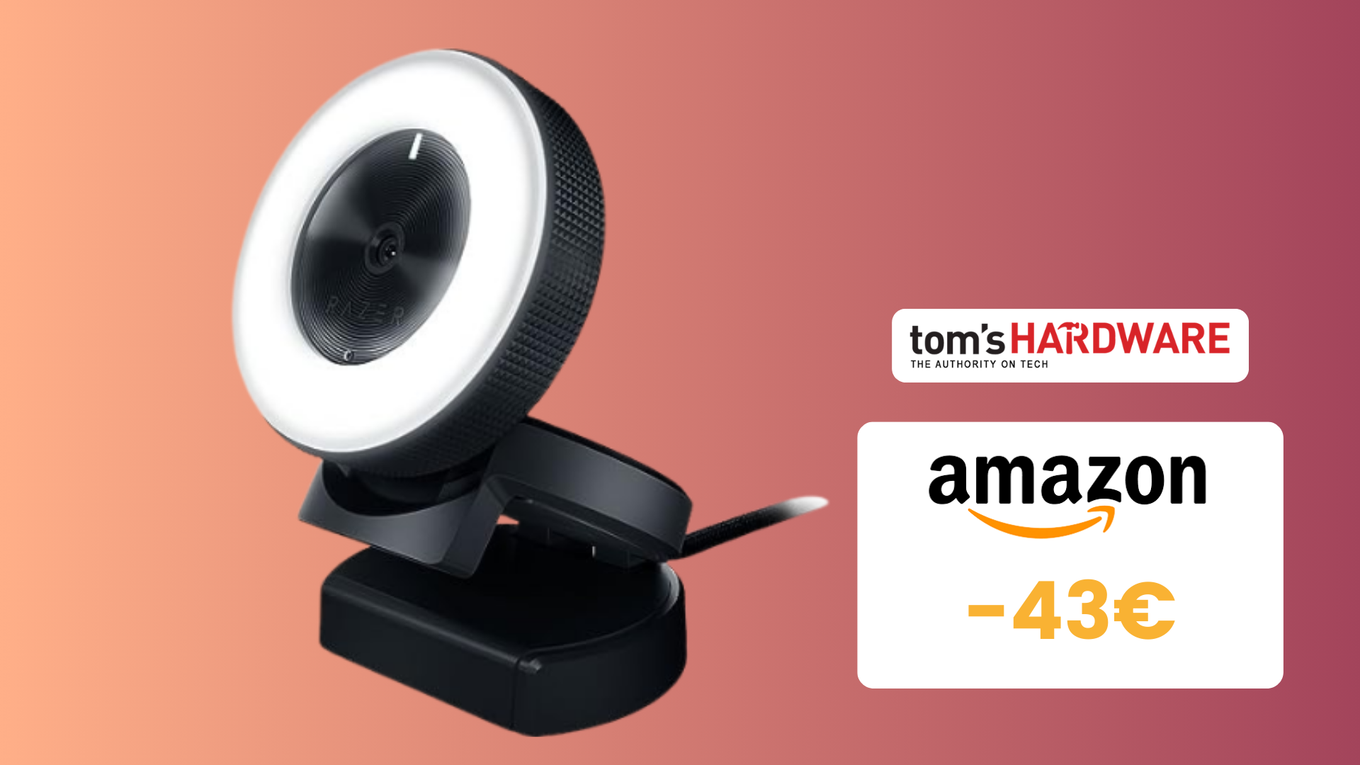 Razer Kiyo Webcam Streaming , CHE PREZZO! Su Amazon risparmi il 40% ...