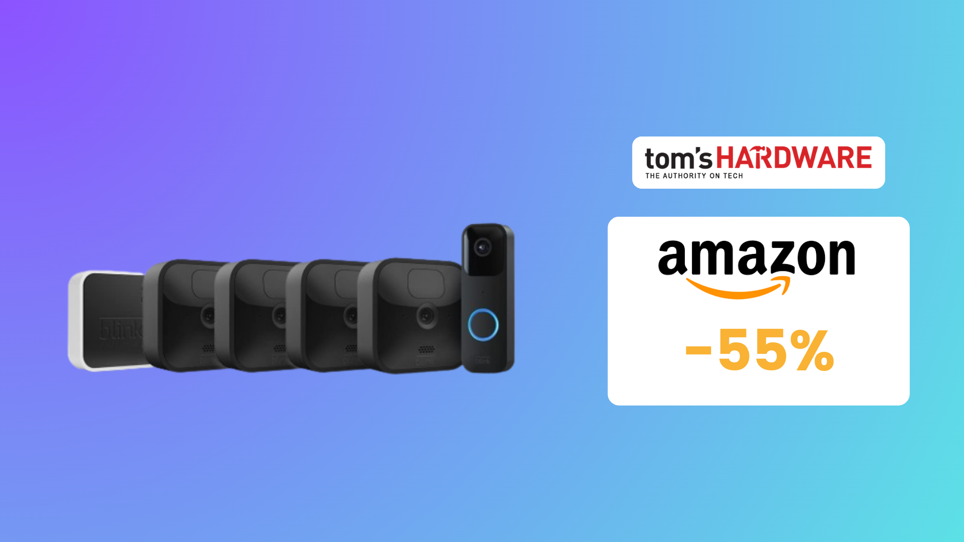 Blink Outdoor: kit con 4 videocamere e campanello smart in sconto del ...