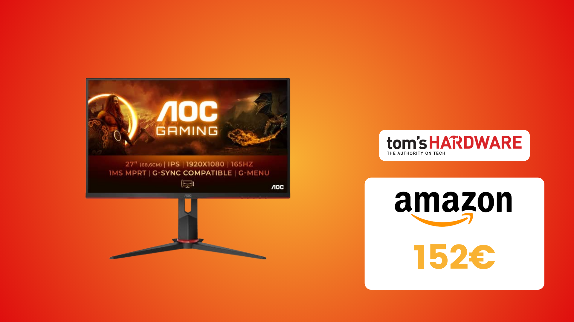 Monitor gaming AOC da 27" 165Hz a SOLI 152€! - Tom's Hardware