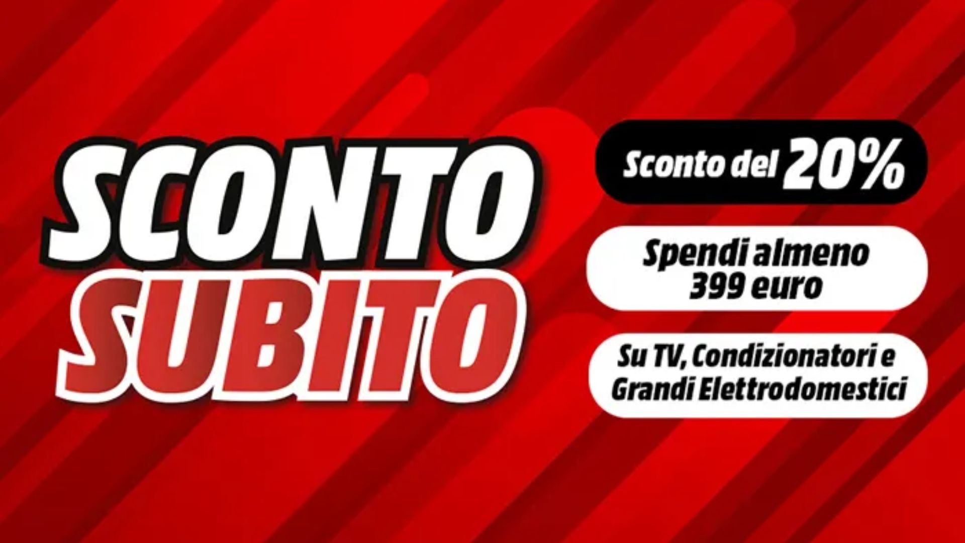 Spendi almeno 399€ da Mediaworld, e ricevi subito uno sconto del 20% ...