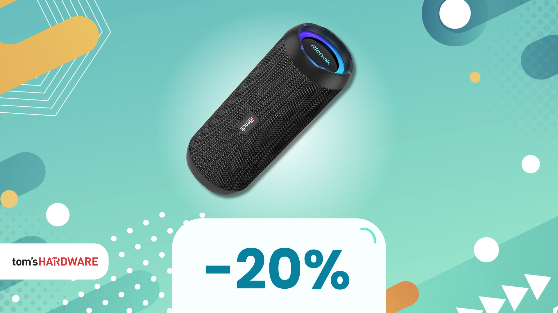 RIENOK Cassa Bluetooth in sconto del 20%! Impermeabile e Potente a un ...