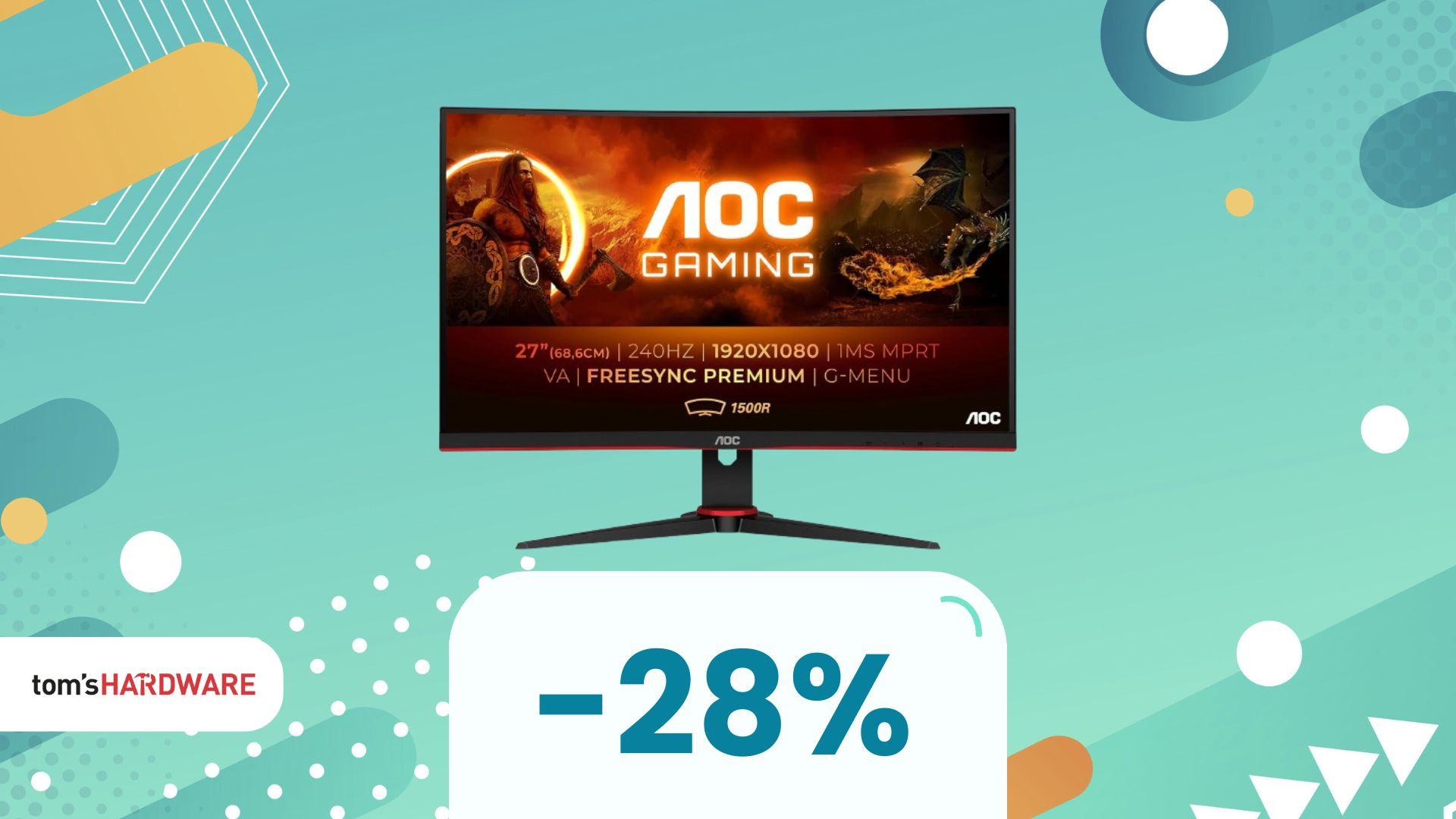 Scende sotto i 150€ per la prima volta: monitor AOC con FreeSync ...