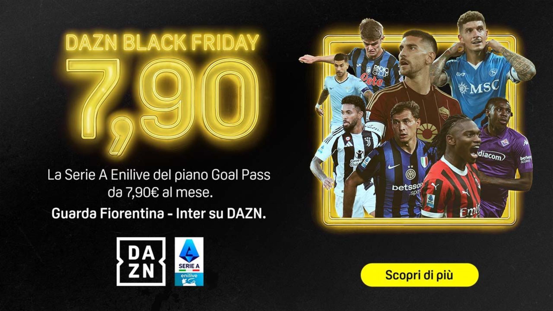 Black Friday DAZN: si parte da 5,90€ e tutti i piani sono scontati ...