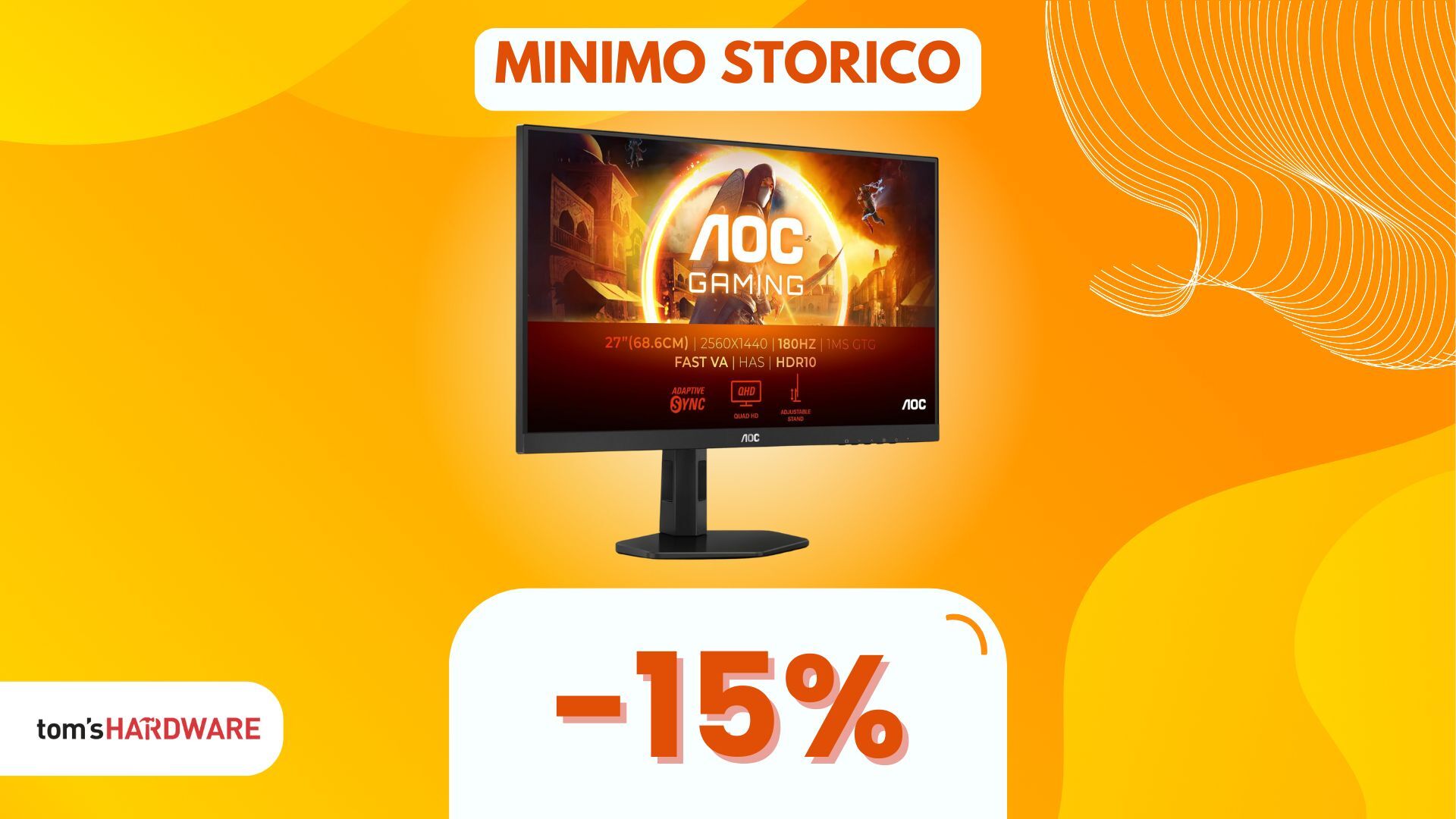 180 Hz, QHD e HDR: ecco il monitor AOC che con QUESTO prezzo batte ...