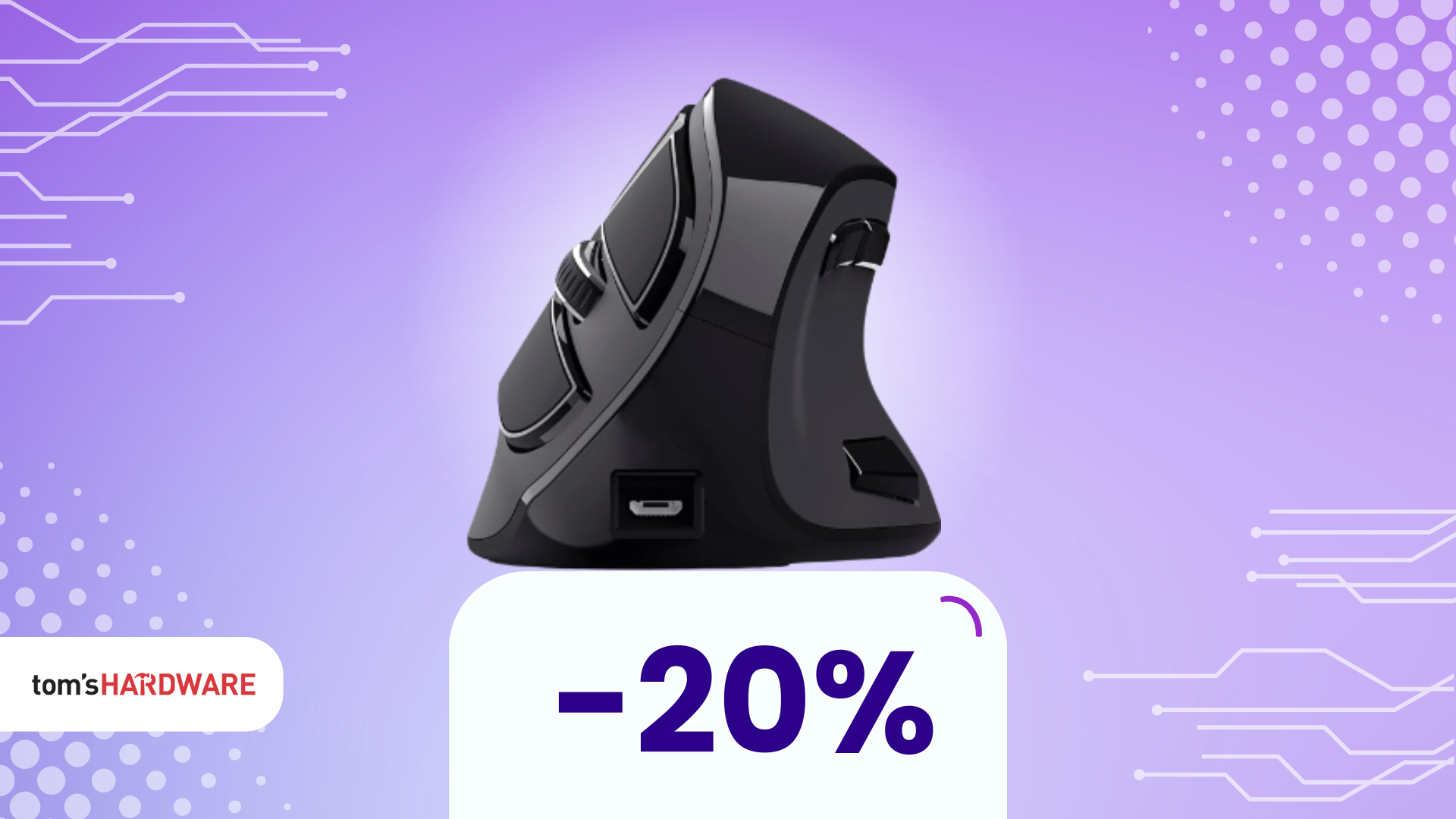 Comodità a lungo temine con questo mouse verticale ergonomico a 44 ...