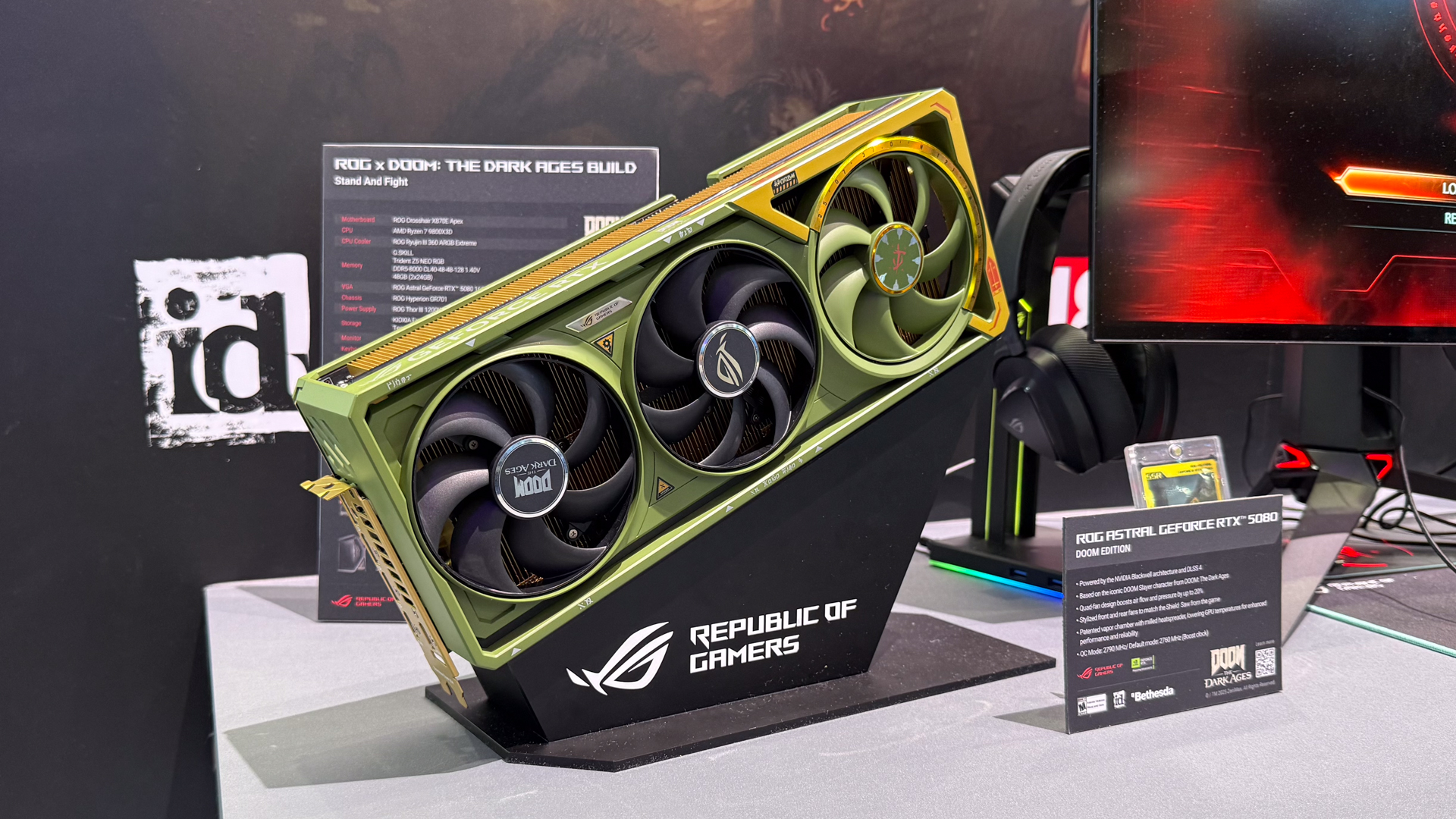 ASUS ROG al COMPUTEX con una RTX 5080 a tema DOOM (acquistabile!) e ...