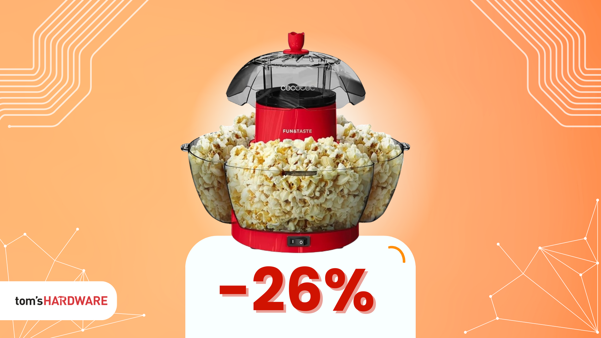 Popcorn caldi in 2 minuti con P'Corn Lotus Cecotec a 27€! - Tom's Hardware