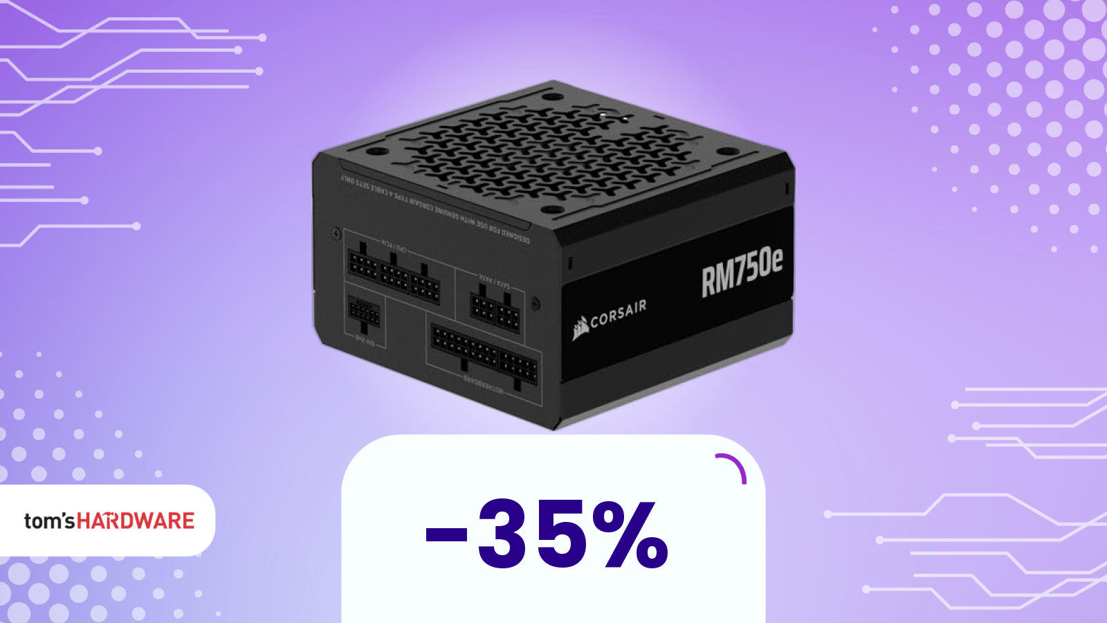 Corsair RM750e a 84,90€: alimentatore Gold -35% - Tom's Hardware