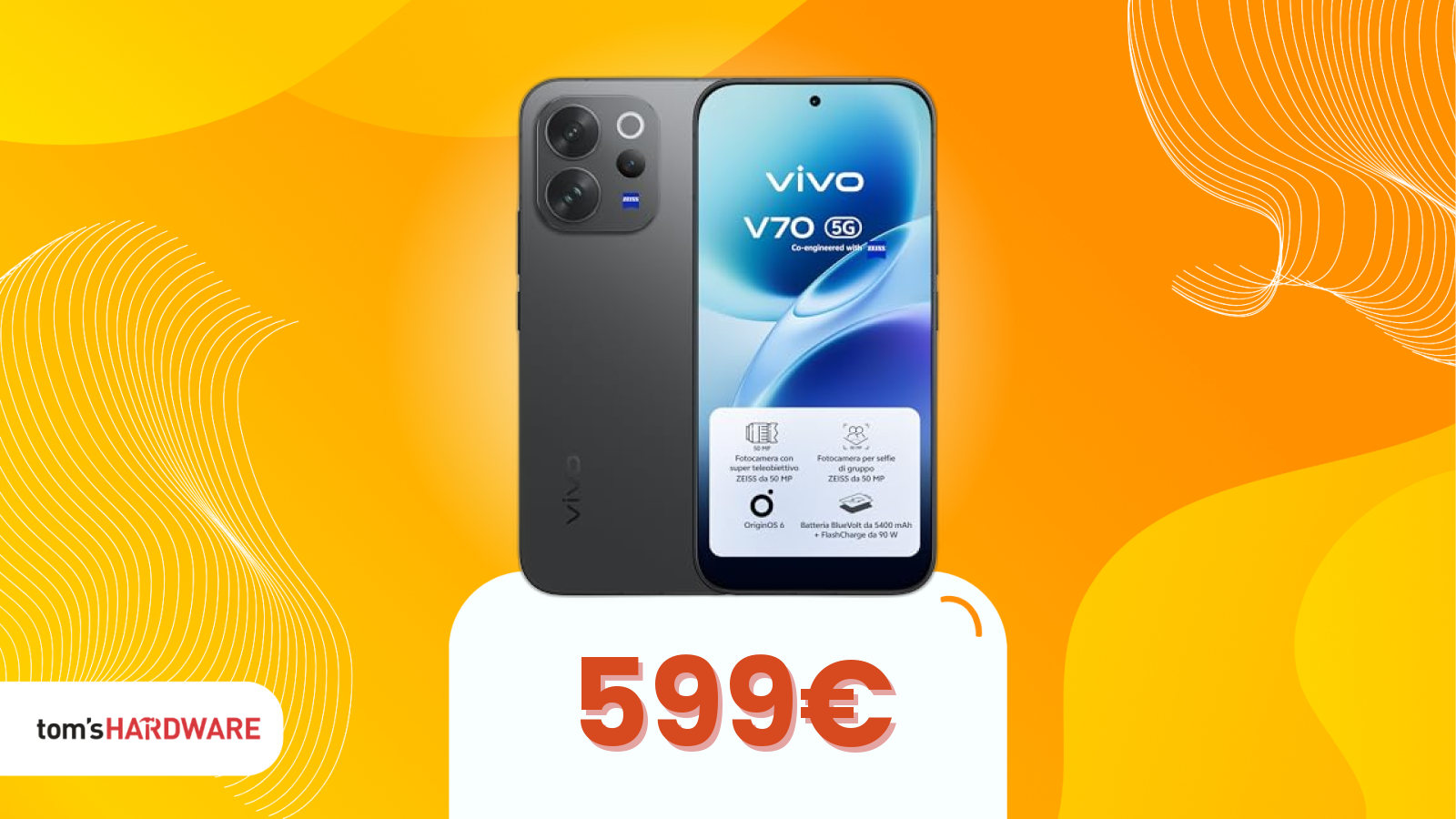 Vivo V70, prezzo più basso con coupon Amazon da 50€ - Tom's Hardware