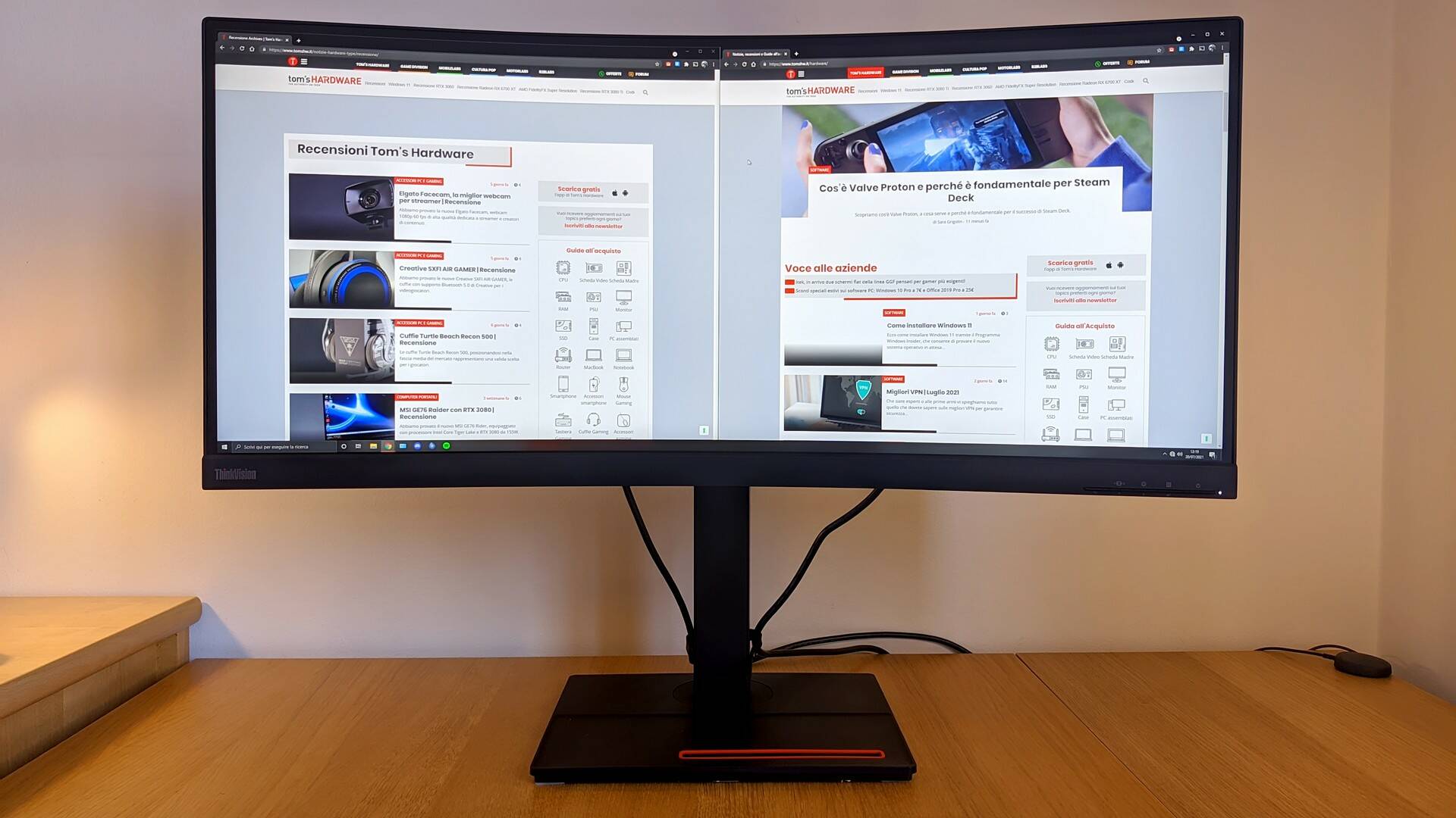Lenovo ThinkVision T34w-20 | Recensione - Tom's Hardware
