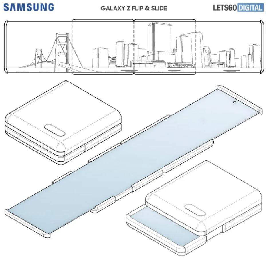 Galaxy Z Flip & Slide: Samsung brevetta uno smartphone con schermo ...
